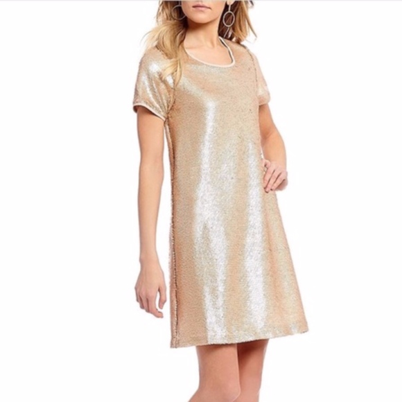 Copper Key | Dresses | New Copper Key Gold Sequin Homecoming Dress ...
